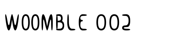 Скачать шрифт Woomble 002 (Woomble 002) - Fontomania.ru