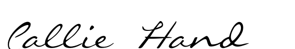 Скачать шрифт Callie Hand (Кэлли Руку) - Fontomania.ru