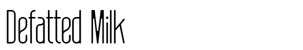 Скачать шрифт Defatted Milk (Обезжиренные Молоко) - Fontomania.ru