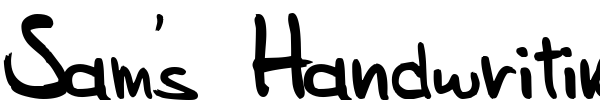 Скачать шрифт Sam's Handwriting (Почерк Сэма ) - Fontomania.ru