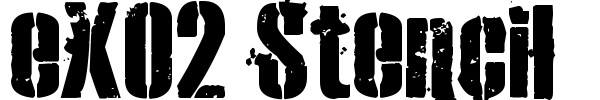 Скачать шрифт eXO2 Stencil (eXO2 трафарет) - Fontomania.ru