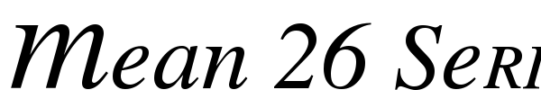 Скачать шрифт Mean 26 Serif (Значит, 26 Засечек) - Fontomania.ru