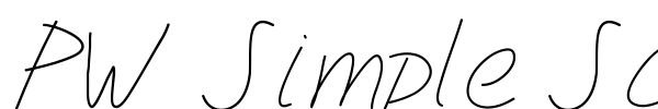 Скачать шрифт PW Simple Script (ПВ простой скрипт) - Fontomania.ru