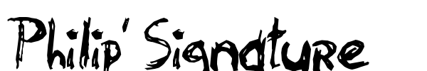 Скачать шрифт Philip' Signature (Подпись Филиппа' ) - Fontomania.ru
